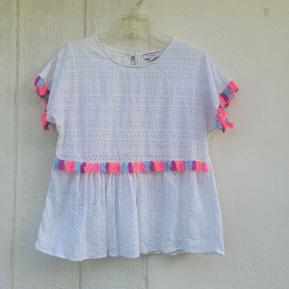 ANDREE BY UNIT | Tops | Andre By Unit White Eyelet Embroidered Babydoll ...